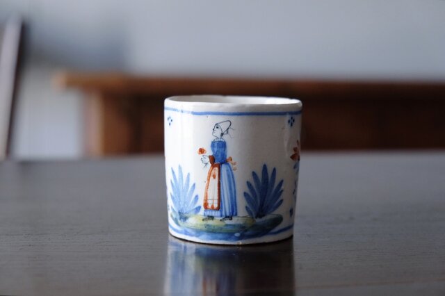 カンペール焼 デミタス カップ アンド ソーサー アンティーク 0501746 | iichi 日々の暮らしを心地よくするハンドメイドやアンティークのマーケットプレイス