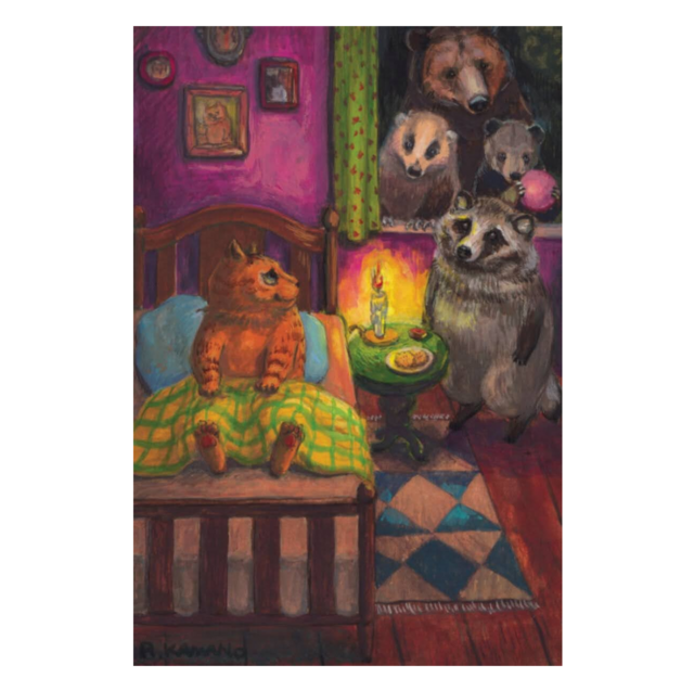 102 カマノレイコポストカード2枚セット「おさそい」 | iichi 日々の暮らしを心地よくするハンドメイドやアンティークのマーケットプレイス