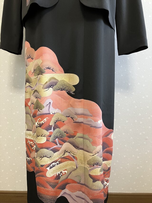 No.110留袖ドレス ノースリーブとボレロ(カーブ)L L〜3Lサイズ15号 | iichi 日々の暮らしを心地よくするハンドメイドやアンティークのマーケットプレイス