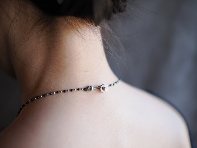 -Donut silver- braid long necklace | iichi 日々の暮らしを心地よくするハンドメイドやアンティークのマーケットプレイス