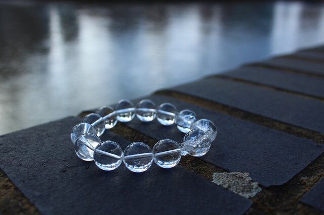 ナチュラルレインボーAAA14mm、ハーキマーダイアモンドAAA ブレスレット | iichi 日々の暮らしを心地よくするハンドメイドやアンティークのマーケットプレイス