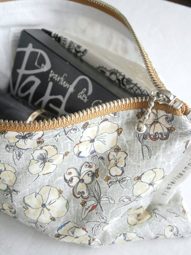 花cotton×linen PouchSet | iichi 日々の暮らしを心地よくするハンドメイドやアンティークのマーケットプレイス