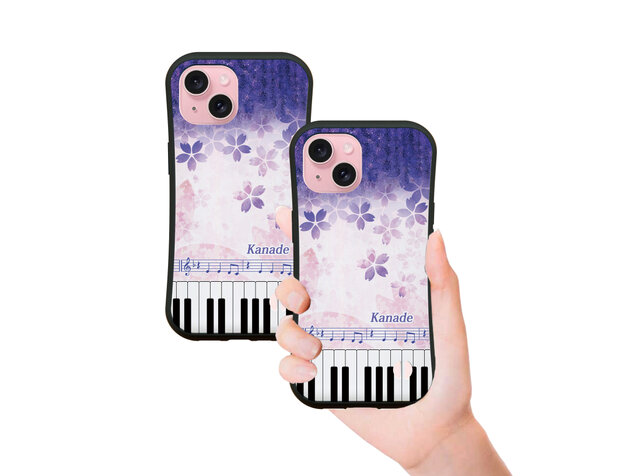 iPhone グリップケース【奏（Kanade）藤桜】（名入れ可） | iichi 日々の暮らしを心地よくするハンドメイドやアンティークのマーケットプレイス