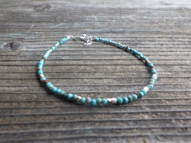 *sv925* Turquoise Bracelet ターコイズ＆カレンシルバー☆ユニセックス | iichi 日々の暮らしを心地よくするハンドメイドやアンティークのマーケットプレイス
