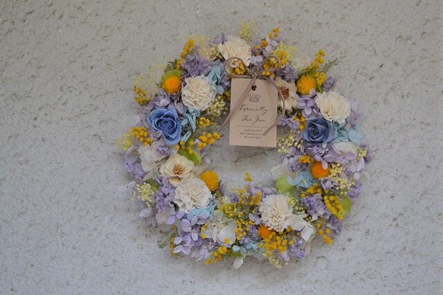 【母の日2024】ファンタジックブルーのwreath | iichi 日々の暮らしを心地よくするハンドメイドやアンティークのマーケットプレイス