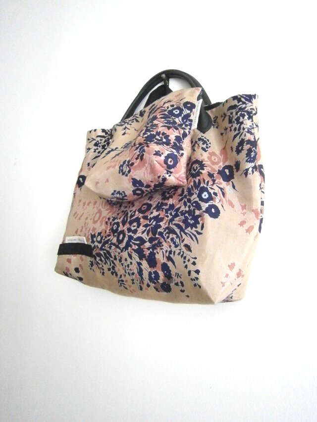 花束rayon×linen Bag&Pouch | iichi 日々の暮らしを心地よくするハンドメイドやアンティークのマーケットプレイス