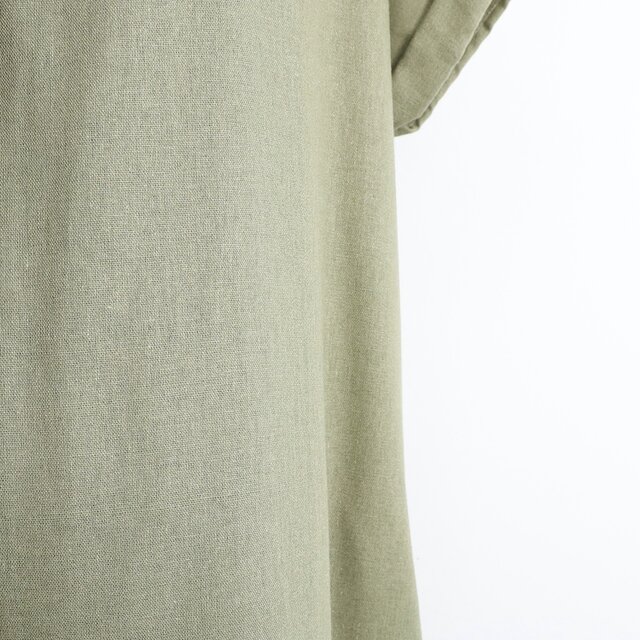 コットンリネン ドルマンタイプのワンピース オリーブ 0186Olive | iichi 日々の暮らしを心地よくするハンドメイドやアンティーク ...