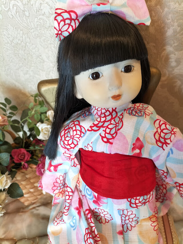 ★sale 背丈45cm メタポ体系用 浴衣セット（金魚） | iichi 日々の暮らしを心地よくするハンドメイドやアンティークのマーケットプレイス