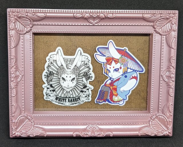 ダイカットステッカー 「和兎」「White Rabbit」 | iichi 日々の暮らしを心地よくするハンドメイドやアンティークのマーケットプレイス