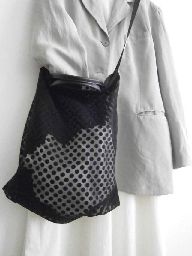 DotsOrgandy 透けるBag | iichi 日々の暮らしを心地よくするハンドメイドやアンティークのマーケットプレイス