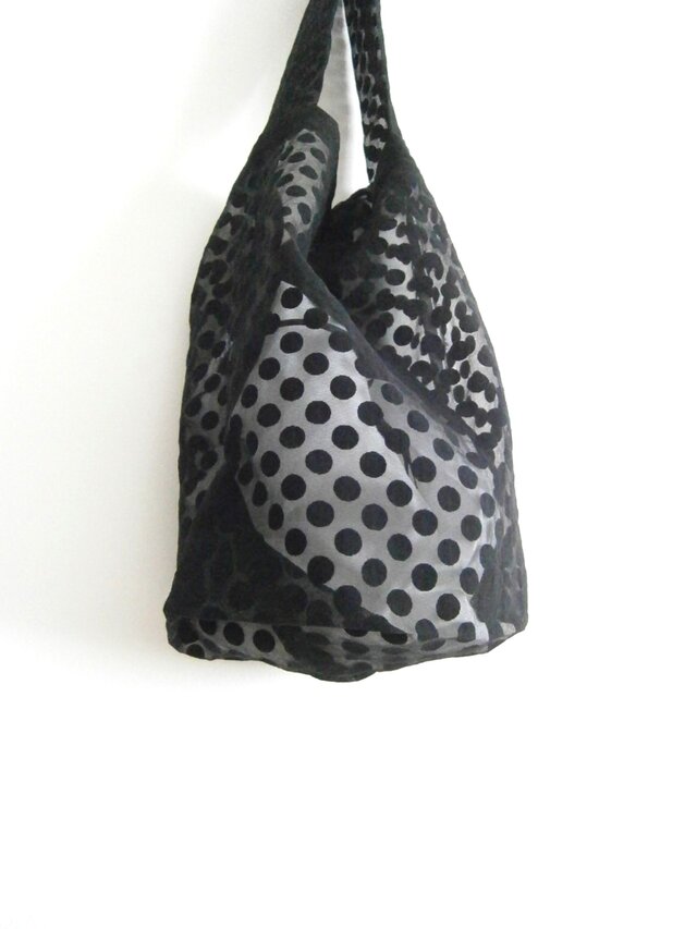 DotsOrgandy 透けるBag | iichi 日々の暮らしを心地よくするハンドメイドやアンティークのマーケットプレイス