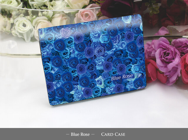 定期入れ/パス入れ/名刺入れ カードケース【Blue Rose Ⅰ】（名入れ可） | iichi 日々の暮らしを心地よくするハンドメイドやアンティークのマーケットプレイス