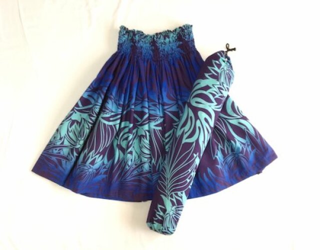 シングルパウスカート プロテア柄 スカート丈74cm ネイビーブルー [pu-178s74] | iichi 日々の暮らしを心地よくするハンドメイドやアンティークのマーケットプレイス