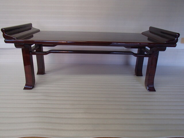 20 書院机 ケヤキ材 90㎝×19㎝×39㎝ 目黒春慶塗り | iichi 日々の暮らしを心地よくするハンドメイドやアンティークのマーケットプレイス