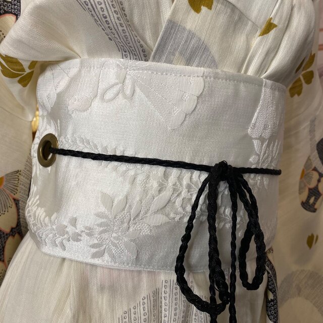 和洋折衷 浴衣 リメイク ワンピース ドレス 帯サッシュベルト レトロ 古着 和 モダン W-315 | iichi 日々の暮らしを心地よくするハンドメイドやアンティークのマーケットプレイス