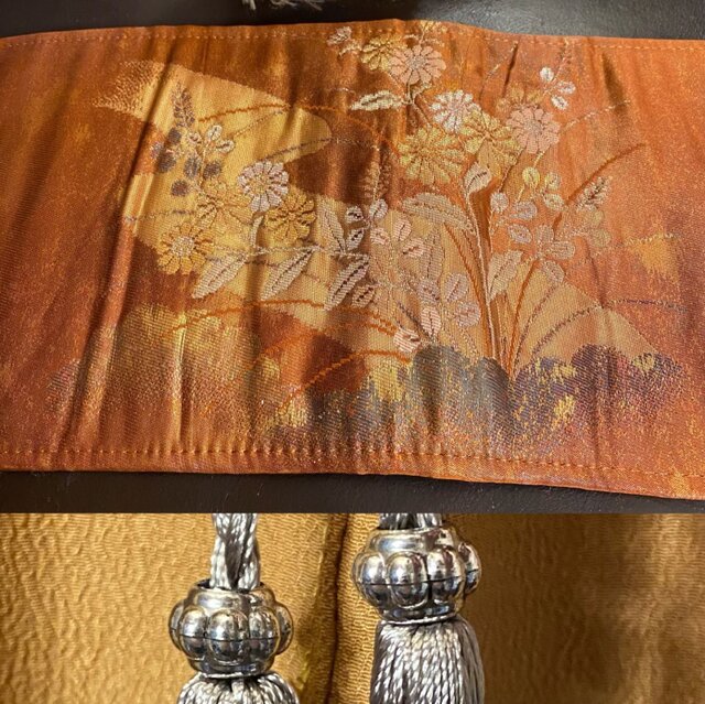 和洋折衷 着物 リメイク ワンピース ドレス 名古屋帯サッシュベルト 洗える 化繊 レトロ 古着 和 モダン KW-368 | iichi 日々の暮らしを心地よくするハンドメイドやアンティーク ...