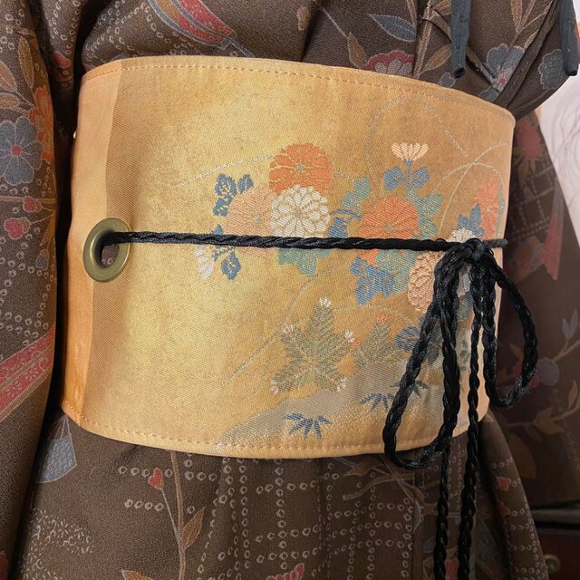 和洋折衷 着物 リメイク ワンピース ドレス 名古屋帯サッシュベルト 洗える 化繊 レトロ 古着 和 モダン KW-369 | iichi 日々の暮らしを心地よくするハンドメイドやアンティーク ...