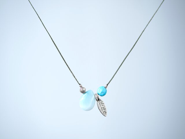 -Larimar・Turquoise- code pendant | iichi 日々の暮らしを心地よくするハンドメイドやアンティークのマーケットプレイス