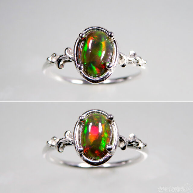 ブラックオパール リング / Ethiopian Black Opal Ring 3 | iichi 日々の暮らしを心地よくするハンドメイドやアンティークのマーケットプレイス