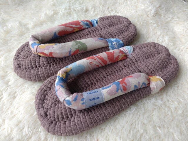 布ぞうり 23cm | iichi 日々の暮らしを心地よくするハンドメイドやアンティークのマーケットプレイス