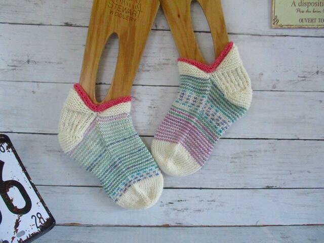 冷え取りソックス Opal Cotton KFS 153 アハト＆KFS 207 コットンホワイト 他1点 | iichi 日々の暮らしを心地よくするハンドメイドやアンティークのマーケットプレイス