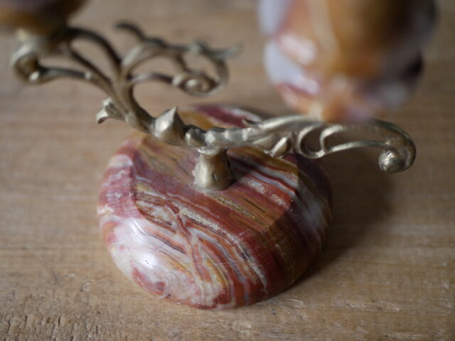 マーブル 2t灯 キャンドルスタンド フランスブロカント アンティークのある生活 | iichi 日々の暮らしを心地よくするハンドメイドやアンティークのマーケットプレイス