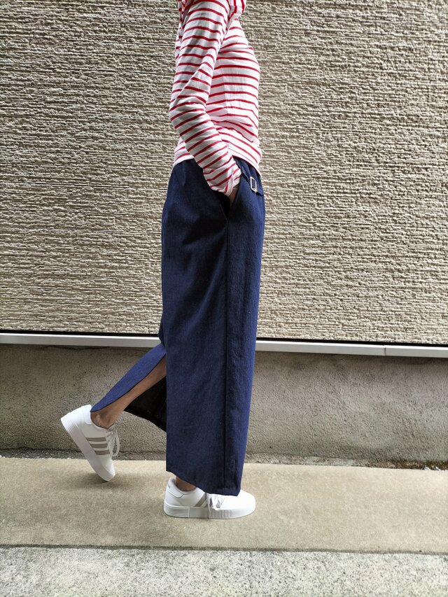 2024”デニム♥『ワードローブに加えたい』楽ちん・ロング・タイトスカート（インディゴ） | iichi 日々の暮らしを心地よくするハンドメイドやアンティークのマーケットプレイス