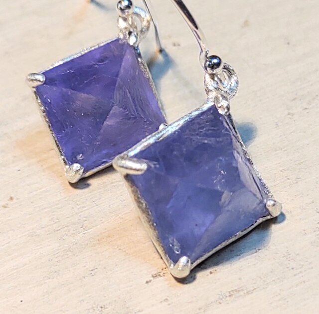 ブルーフローライト＊925 pierce | iichi 日々の暮らしを心地よくするハンドメイドやアンティークのマーケットプレイス