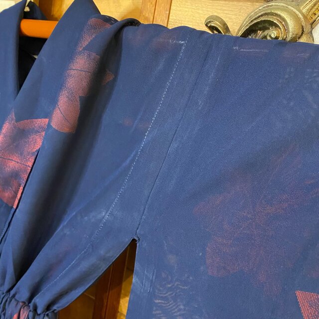 和洋折衷 夏着物リメイク ワンピース ドレス 帯サッシュベルト レトロ 古着 和 モダン SKW-18 | iichi 日々の暮らしを心地よくするハンドメイドやアンティークのマーケットプレイス