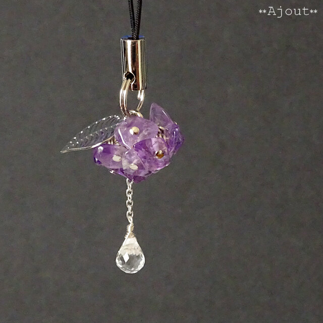 アメジストのストラップ《MA-108》 | iichi 日々の暮らしを心地よくするハンドメイドやアンティークのマーケットプレイス