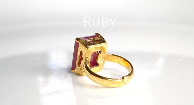 最新作★「Ruby」の世界でひとつの天然石のリング | iichi 日々の暮らしを心地よくするハンドメイドやアンティークのマーケットプレイス