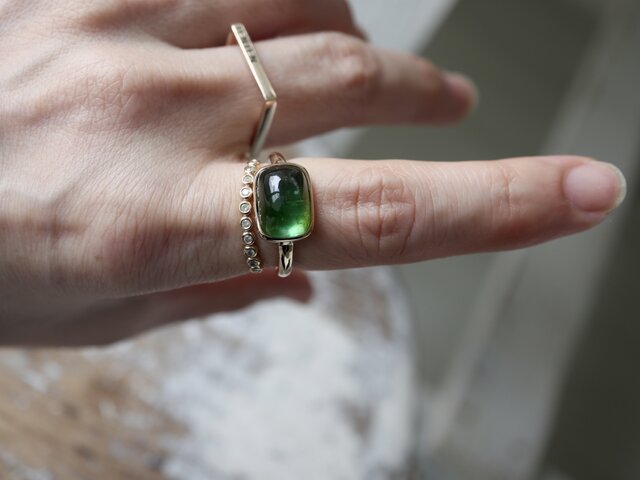 K10[ブラジリアンエメgreenトルマリン]ring | iichi 日々の暮らしを心地よくするハンドメイドやアンティークのマーケットプレイス
