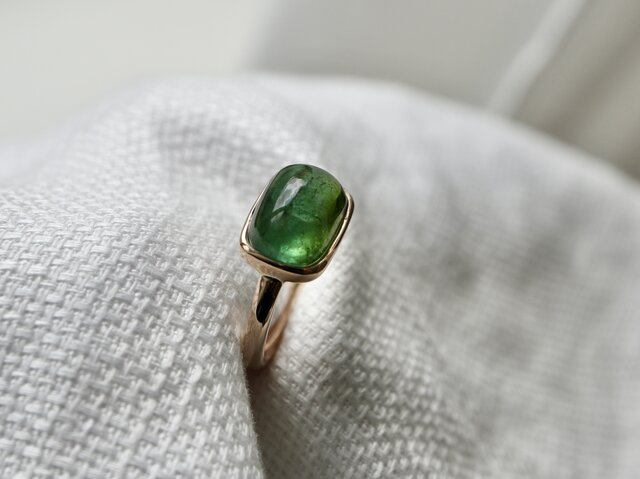 K10[ブラジリアンエメgreenトルマリン]ring | iichi 日々の暮らしを心地よくするハンドメイドやアンティークのマーケットプレイス