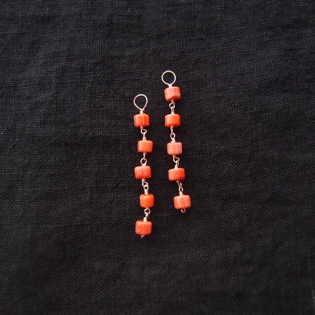 Charm Assortment／Earring【Orange】チャームセット | iichi 日々の暮らしを心地よくするハンドメイドやアンティークのマーケットプレイス