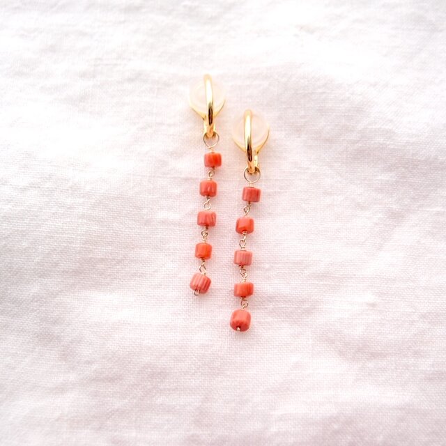 Charm Assortment／Earring【Orange】チャームセット | iichi 日々の暮らしを心地よくするハンドメイドやアンティークのマーケットプレイス