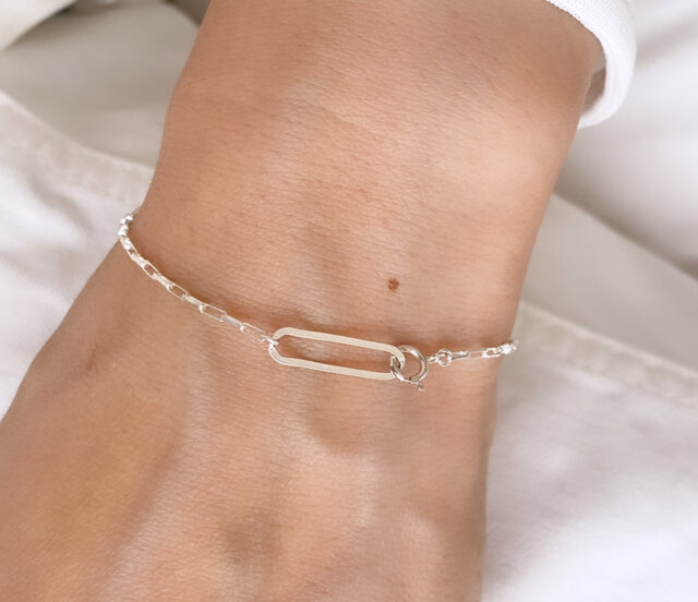 【サイズオーダー】silver925 box chain bracelet ボックスチェーン | iichi 日々の暮らしを心地よくするハンドメイドやアンティークのマーケットプレイス