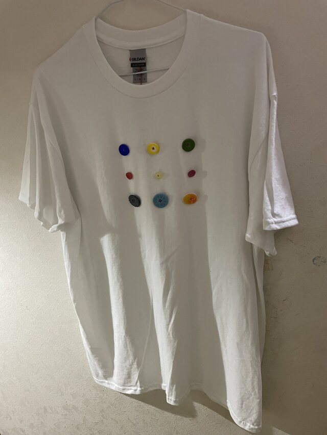 ボタンTシャツ L | iichi 日々の暮らしを心地よくするハンドメイドやアンティークのマーケットプレイス