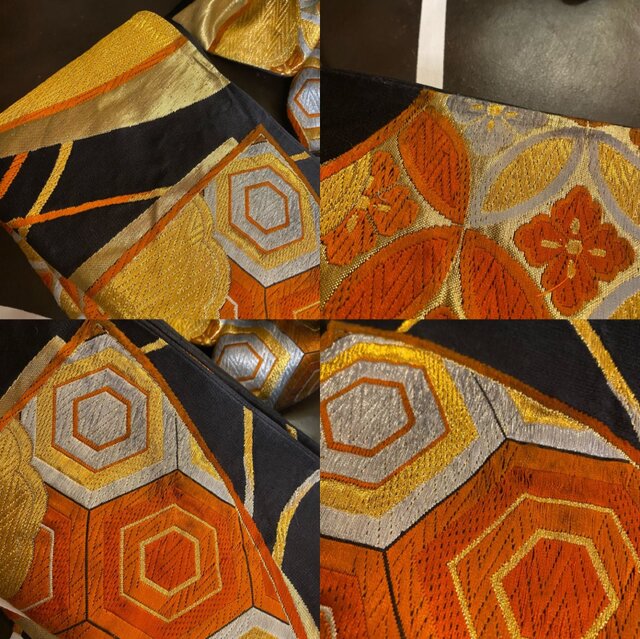 和洋折衷 2部式作り帯 リメイク 和 モダン ハンドメイド レトロ 2B-4 | iichi 日々の暮らしを心地よくするハンドメイドやアンティークのマーケットプレイス