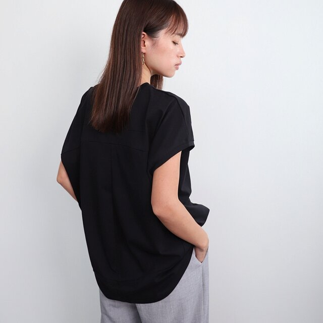 体のラインを拾わない ドルマンスリーブT ブラック 0517BK | iichi 日々の暮らしを心地よくするハンドメイドやアンティークのマーケットプレイス