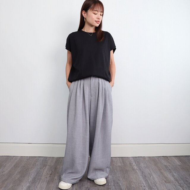 体のラインを拾わない ドルマンスリーブT ブラック 0517BK | iichi 日々の暮らしを心地よくするハンドメイドやアンティークのマーケットプレイス