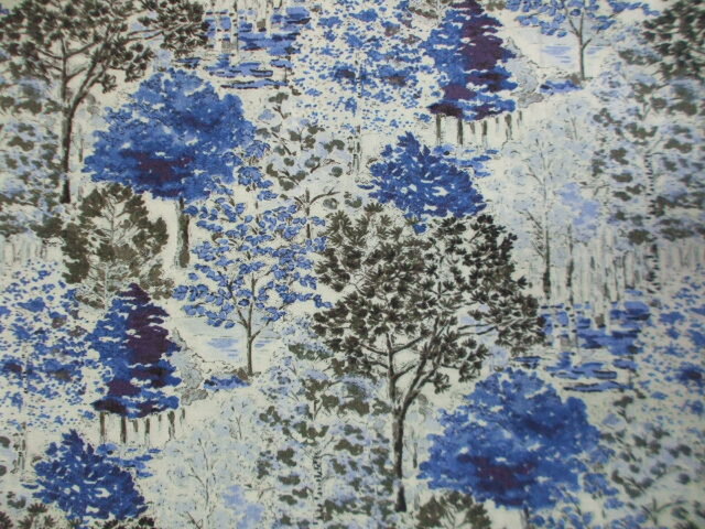 オフホワイト地×青、グレー木柄 スタンドカラーフレンチスリーブシャツワンピース M~LL 綿100％ | iichi 日々の暮らしを心地よくするハンドメイドやアンティークのマーケットプレイス