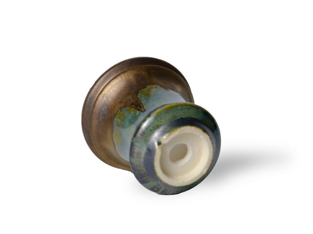 パルバコステリッチオ / S / グリーン&ゴールド（鉢・プランター） | iichi 日々の暮らしを心地よくするハンドメイドやアンティークのマーケットプレイス