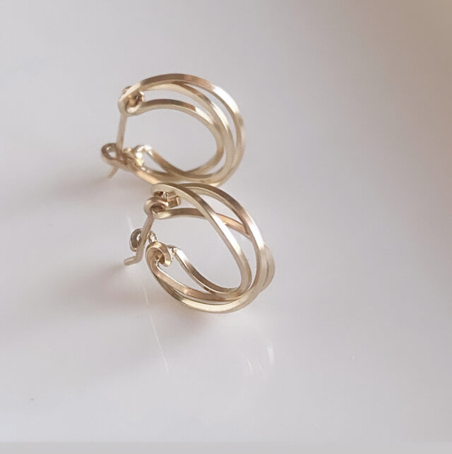 【期間限定】【夏の福袋】14kgf キャッチレスフープピアス&2wayリング イヤーカフ | iichi 日々の暮らしを心地よくするハンドメイドやアンティークのマーケットプレイス