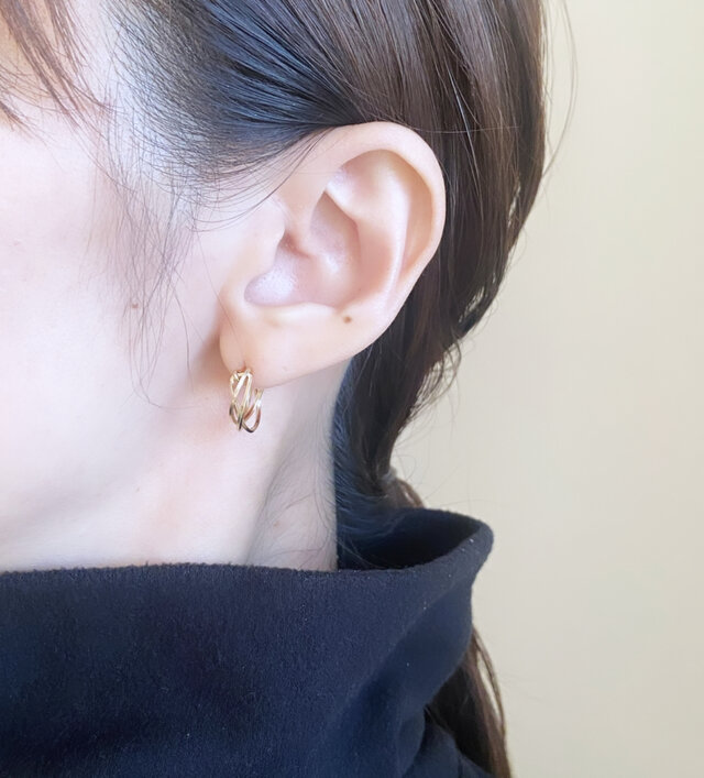 【期間限定】【夏の福袋】14kgf キャッチレスフープピアス&2wayリング イヤーカフ | iichi 日々の暮らしを心地よくするハンドメイドやアンティークのマーケットプレイス