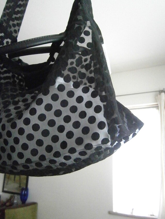 DotsOrgandy 透けるBag | iichi 日々の暮らしを心地よくするハンドメイドやアンティークのマーケットプレイス