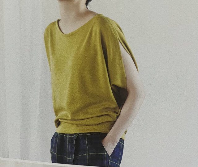 スリットプルオーバー コットンポンチニット レンガオレンジ | iichi 日々の暮らしを心地よくするハンドメイドやアンティークのマーケットプレイス