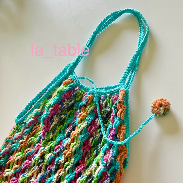 ネットバッグ「COLORFUL 16」 | iichi 日々の暮らしを心地よくするハンドメイドやアンティークのマーケットプレイス