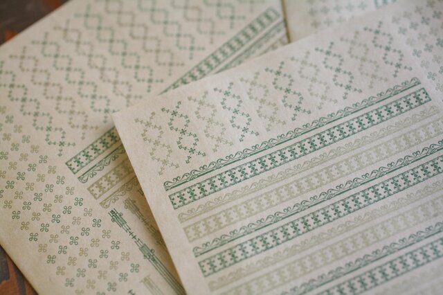 平 袋 〔retro pattern series〕 3枚入り 明治レトロ柄 活版印刷 | iichi 日々の暮らしを心地よくするハンドメイドやアンティークのマーケットプレイス