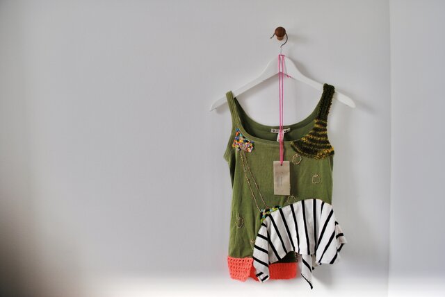 リメイク キャミソール 古着リメイク makeover 2016 | iichi 日々の暮らしを心地よくするハンドメイドやアンティークのマーケットプレイス