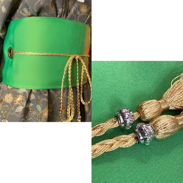 和洋折衷 着物 リメイク ワンピース ドレス 名古屋帯サッシュベルト 洗える 化繊 レトロ 古着 和 モダン KW-407 | iichi 日々の暮らしを心地よくするハンドメイドやアンティーク ...